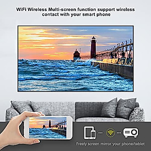 WENLII Ga828 Full Projector Native 1920x 1080p Projetor Android 9.0 Smart Phone Video Beamer Led 3D Home Theater Cinema ( Color : Multiscreen Version )