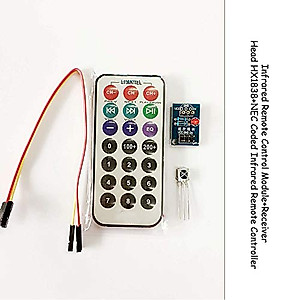 KOOBOOK 2Sets HX1838 NEC Infrared IR Remote Control Sensor Module IR Receiver Module DIY Kit for arduino