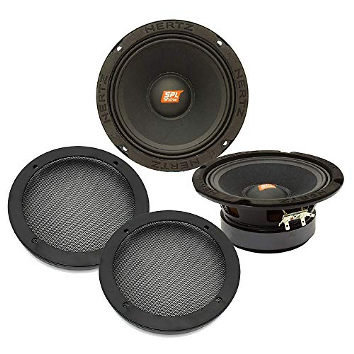 pkg Hertz SV165.1 6.5" SPL Show 400W Component Midrange Speakers and Grills