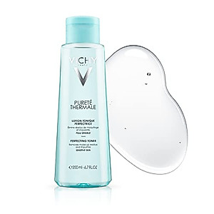 Vichy Pureté Thermale Perfecting Facial Toner, Alcohol Free Hydrating Toner for Face, with Glycerin, Gentle Skin Toner for Face, Face Toner for Sensitive Skin, Fragrance Free
