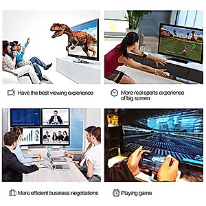 QGeeM USB C to DVI Cable Adapter, 4K@30Hz Thunderbolt 3 to DVI 6FT USB 3.1 Type C to DVI(24+1) Male 4K@30Hz Cable Compatible with 2018 MacBook Pro, Surface Book 2, Dell XPS 13, Galaxy S10 (1.8M)