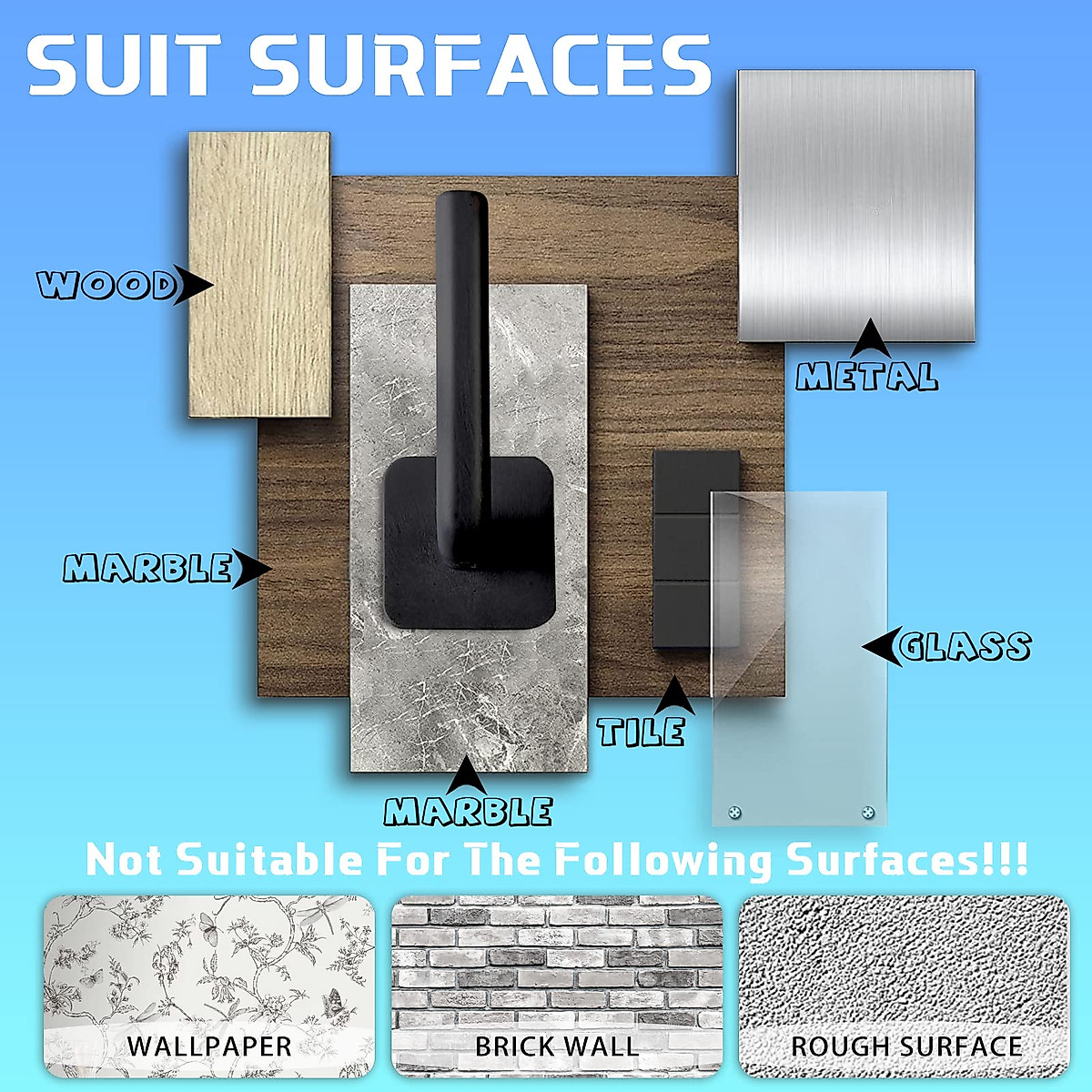 Hat Rack for Wall Hat Organizer (4-Pack), Adhesive Hat Hooks for Wall, No Drilling Hat Hangers for Closet Cowboy Hat Holder Display, Sticky Hat Storage for Baseball Caps