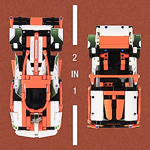 IQKidz STEM Remote Control Building Kit for Boys 6 7 8-12 - 2 in 1 Convertible Race Car, Gift for Kids Girls, RC Racer Toy Engineering Construction Set