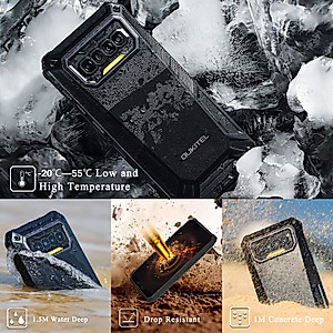 OUKITEL B2021 Unlocked Rugged Smartphone, 6GB RAM+64GB ROM(SD 256G) Rugged Cell Phone, 8000mAh Battery 5.86" HD+ IP68/69K Waterproof Phone, 4G Dual SIM Global/4 Camera/Face ID/Fingerprint/NFC/GPS