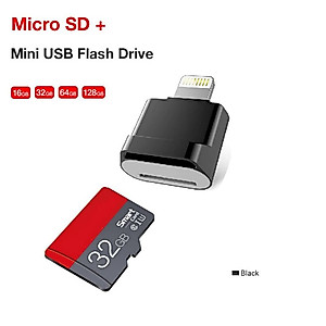 [Apple MFi Certified] Micro SD Card Reader for iPhone iPad,Lightning to Micro SD/TF Card Reader Viewer Adapter Memory Card Reading for iPhone 14/13/12/Pro Max/11/X/XR/8 Support iOS 14 15 16 17 System