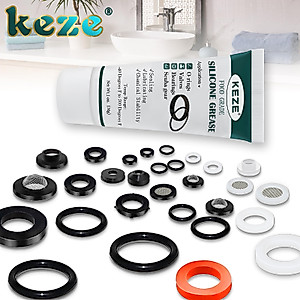 KEZE Waterproof Food Grade Silicone Lubricant Plumbers Grease for Valve Sealant Faucet O Rings 1 oz 1-Pack