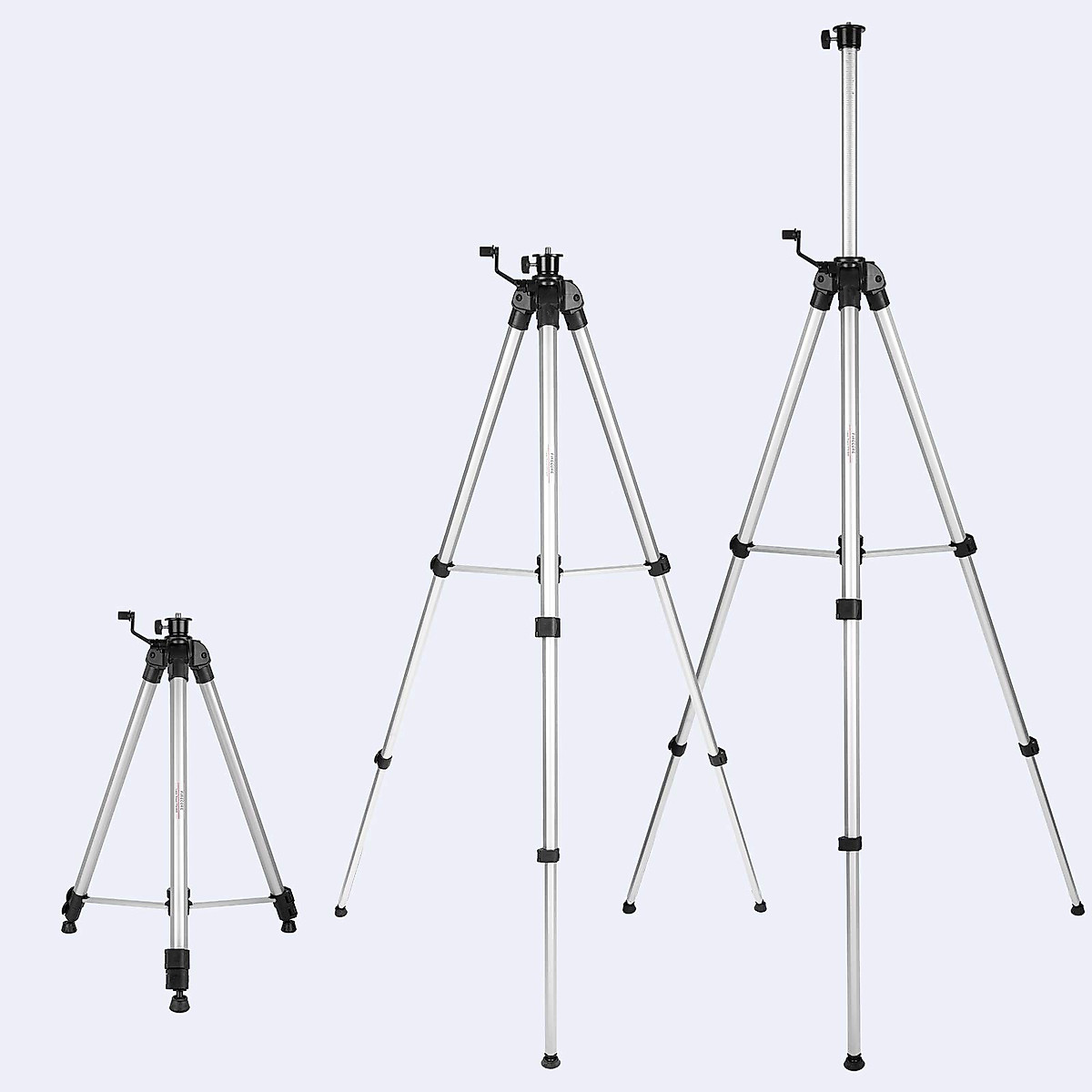 Firecore 6180D Professional Aluminum Alloy Laser Tripod with Adjustable Legs, 1/4"-20 Male Thread and Extra 5/8"-11 Tripod Adapter