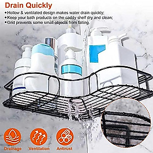 2Pcs Shower Shelf Bathroom Corner Anti-Rust Storage Holder Organizer Rack Shower Bathroom organizer Shelves Shelf Shower shelf Shower organizer Bathroom shelves Shower rack