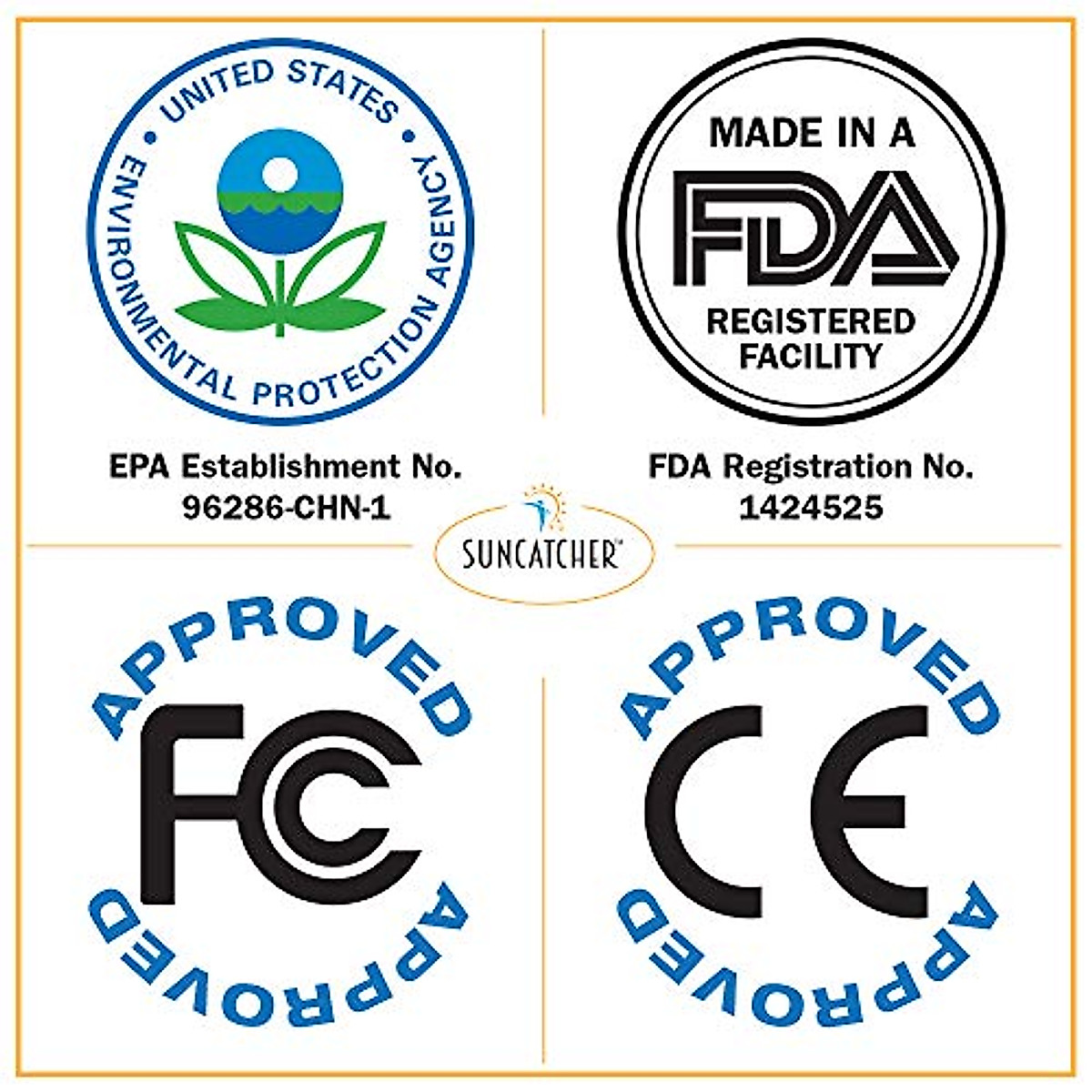 SUNCATCHER UV Sanitizing Wand - Portable UVC Light Disinfection Lamp - Travel, Home & Work