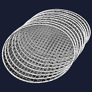 EORTA 4 Pack Disposable Barbecue Grilling Grate 11.6 Inch Round BBQ Mesh Wire Portable BBQ Grill Replacement for Outdoor Cooking Picnic Party Camp, 11.6 inch