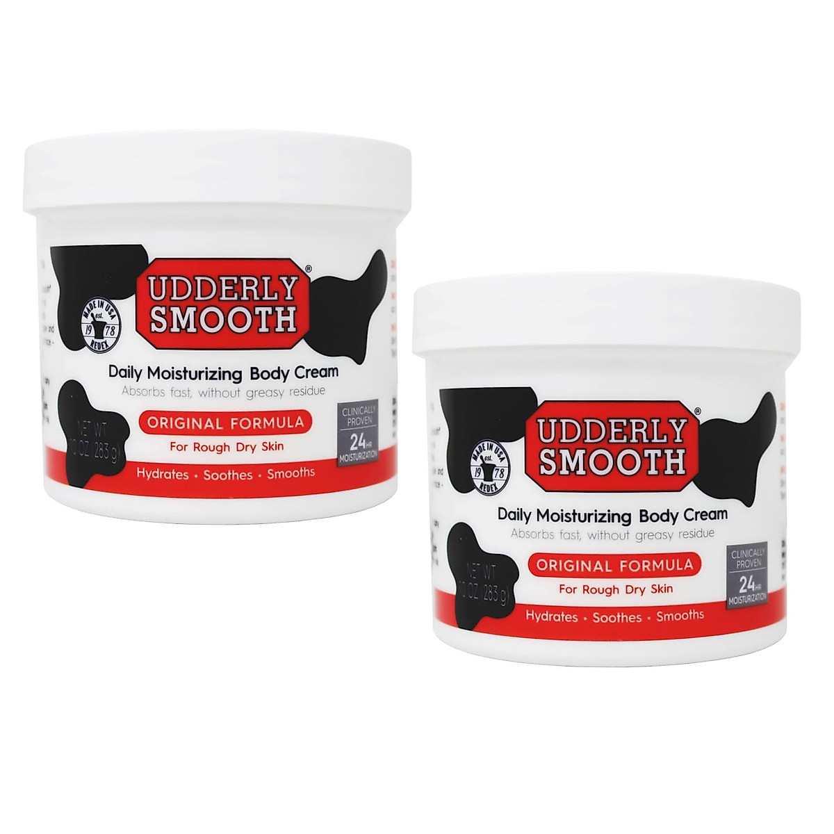 Udderly Smooth Body Cream Skin Moisturizer, 10 Ounce (Pack of 2)