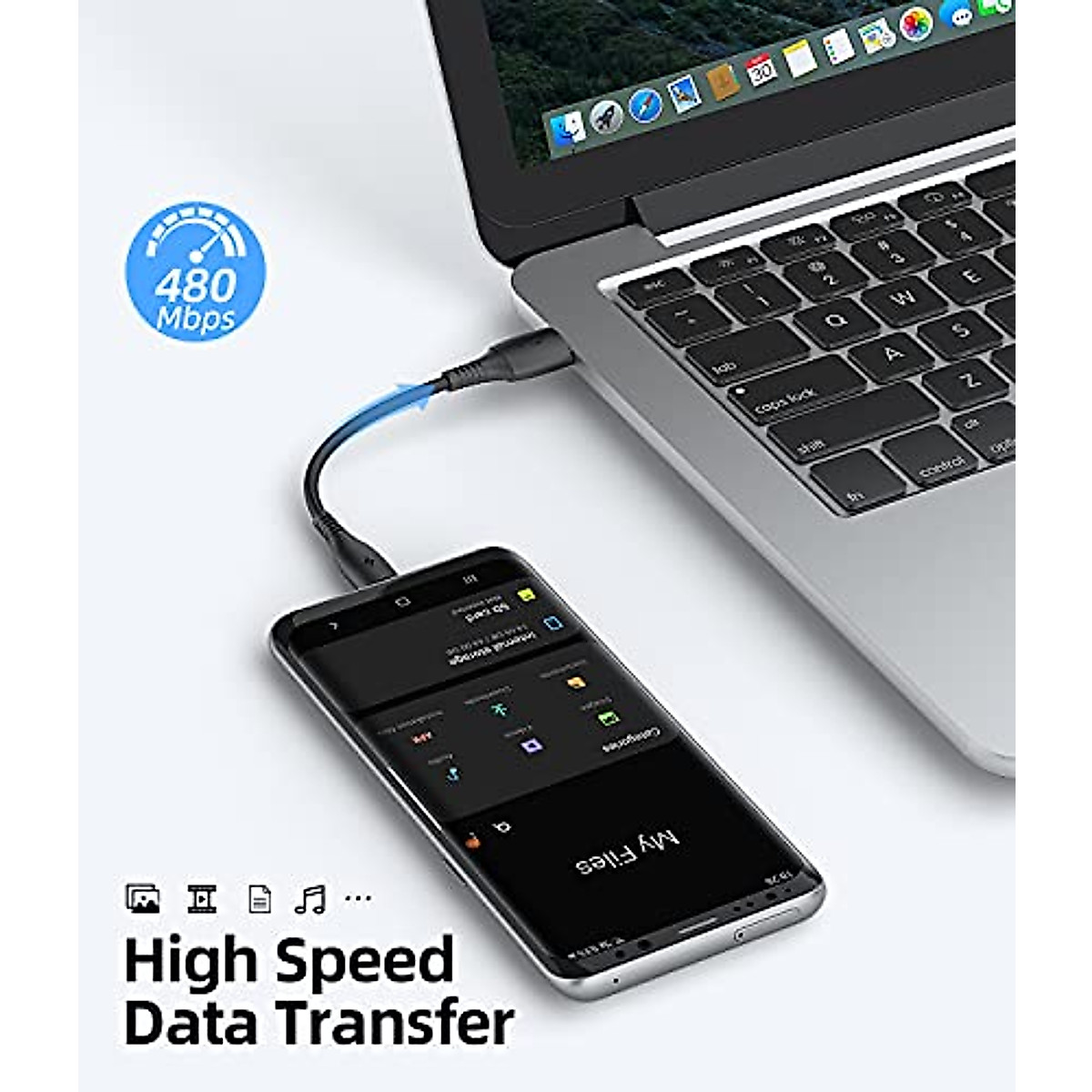 HOTNOW USB C Cable Short 0.5FT 3-Pack, 6 inch USB Type C Fast Charger Cord for Samsung Galaxy S10 S9 S8 Plus Note 9 8, Power Bank and Other USB-C Devices