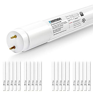 PARMIDA 20-Pack 4FT LED T8 Hybrid Type A+B Light Tube, 18W, Plug & Play or Ballast Bypass, Single-Ended OR Double-Ended Connection, 2200lm, Frosted Cover, T8 T10 T12, UL - 3000K