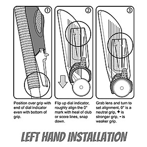 GripIt Rite Golf Grip for Teaching Correct Gripping Position Using Your Own Club (Men's Left)