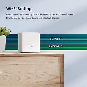 Tenda Nova Mesh WiFi System (MW3)-Up to 2000 sq.ft. Whole Home Coverage, Replaces WiFi Router and Extender, Single Add-on unit simply connects to an existing Nova Mesh WiFi network via the App, 1-pack