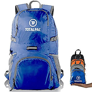 Totalpac - 35L Hiking Daypack Backpack - 11oz - Ripstop Nylon - 11 Pockets - Traveling & Hiking