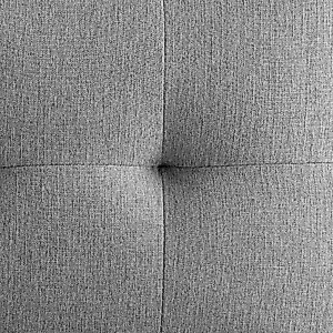 Modway Privy Upholstered Fabric Black Stainless Steel Dining Chair in Black Light Gray