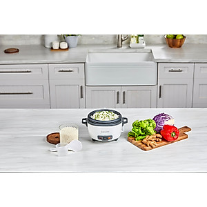 BLACK+DECKER Rice Cooker, 6-cup, White