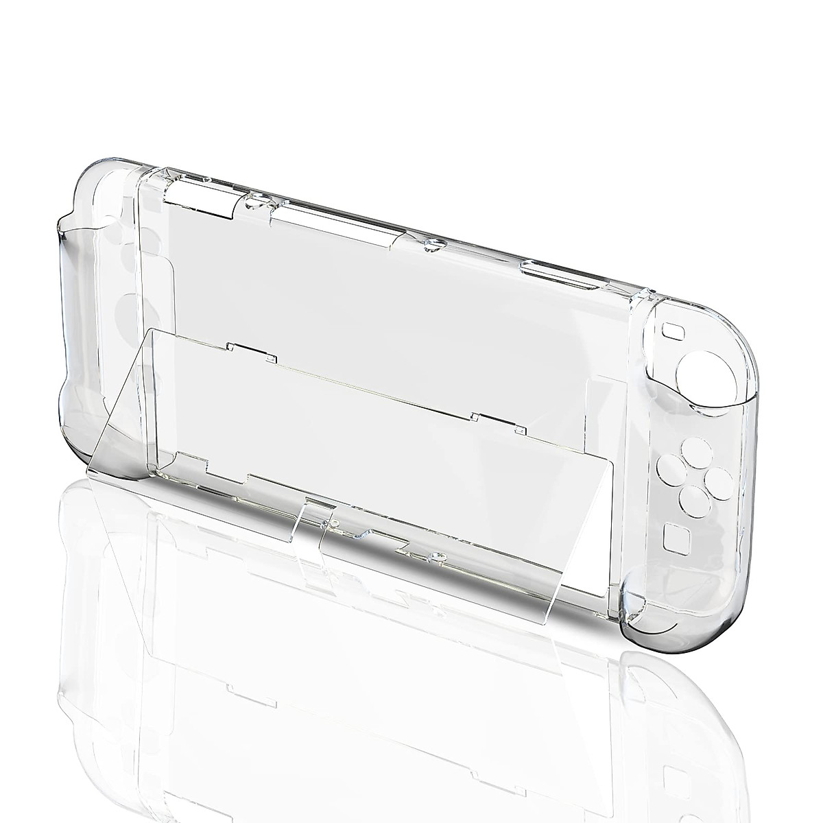 Switch OLED Protective Case, Switch OLED Hard Shell Case with Tempered Glass Screen Protector and 4 Thumb Grips