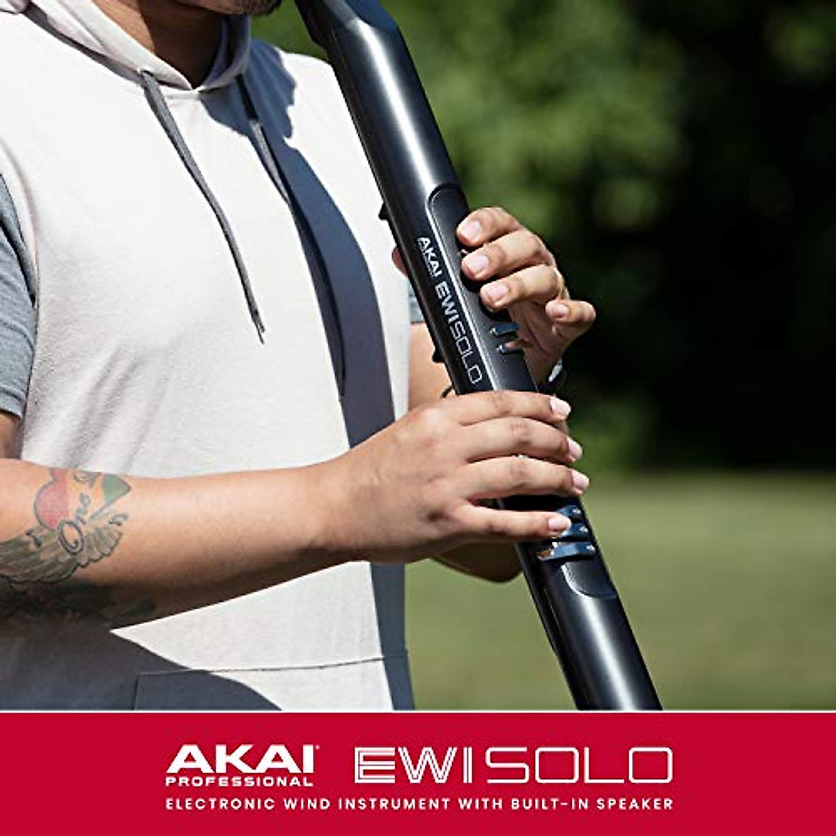 AKAI Professional EWI Solo - Electronic Wind Instrument With Built-in Speaker, Rechargeable Battery, 200 Sounds and USB MIDI Connectivity,Black