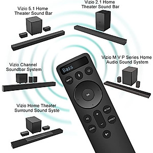 Original Replacement Bluetooth Backlit Display Soundbar Remote for VIZIO Home Audio Sound System V21-H8R V21d-J8 V51-H6 V51x-J6 M21D-H8R M21D-H8 M512-H6 M51a-H6 M512a-H6 M51AX-J6 P514A-H6(Model - D51)
