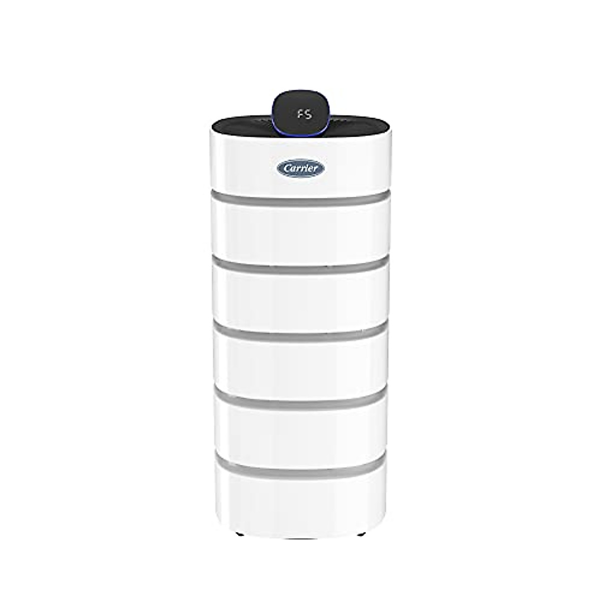 Carrier Smart Air Purifier Includes HEPA Filter and Air Quality Sensor, AHAM Verified for Rooms up to 560 Sq. Ft. with 360 Degree Filtration, White, 31.5 Inches (RMAP-SXL)