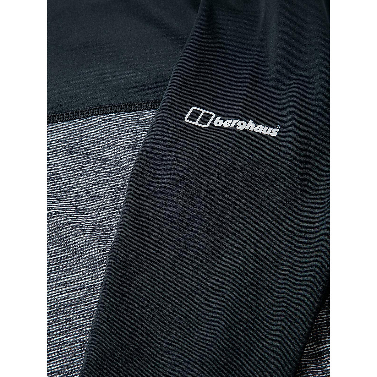 Berghaus Ladies Voyager Long Sleeve Crew Top Carbon Marl/Jet Black 12