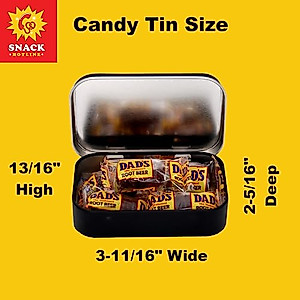 Dad's Root Beer Barrels - Old Fashioned Hard Candy 1.5 Lbs plus Snack Hotline Candy Tin | Individually Wrapped Bulk Candy