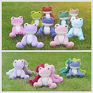 Doindute Frog Stuffed Animal, Pink Frog Plush Toy, Soft Cuddly Plushie Hugger Toy for Boys Girls, Gifts for Kids or Girlfriend, 8.5 Inches