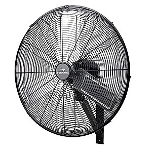 Tornado 24 Inch Pro Series High Velocity Oscillating Wall Mount Fan For Commercial, Industrial Use 3 Speed 7600 CFM 6.6 FT Cord UL Safety Listed