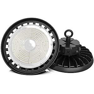 LEDMyplace UFO LED High Bay Light 200W/220W/240W Wattage Adjustable 37200LM, 5700K, 0-10V Dimmable, 120-277V, UL DLC Listed IP65 Rated Commercial Led Shop Lights for Warehouse, Factory, Garage, Gym