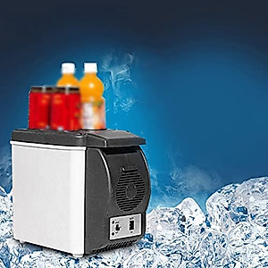 YAARN Small Fridge for Bedroom Mini Car Refrigerator Dual Use Beverage Cooler Warmer ABS Portable Outdoor Travel Freezer Universal Refrigerator