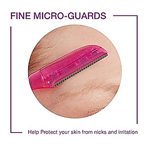 Schick Hydro Silk Touch-Up Dermaplaning Tool with Precision Cover, 9ct | Dermaplane Razor, Face Razors for Women, Eyebrow Razor, Facial Razor, Dermaplaning Razor, Womens Face Razor Peach Fuzz Remover