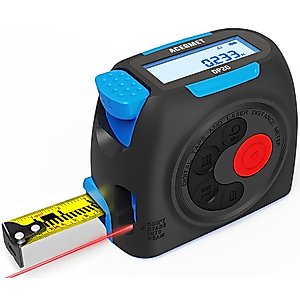 3-in-1 Digital Laser Tape Measure, ACEGMET 131Ft Laser Measurement Tool & 16Ft Measuring Tape with Digital Screen, Ft/Ft+in/in/M Unit Switching and Pythagorean Mode, Measure Distance, Area and Volume