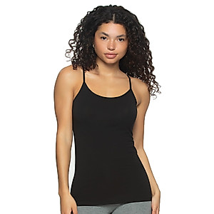 Felina | Cotton Modal Camisole | Stretch | Basic (Black, Small)