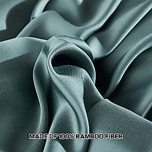 Dornroscn Cooling Bamboo Duvet Cover for Summer Sea Grass Removable Queen Size Duver Covers for Weighted Blankets 60''x80''