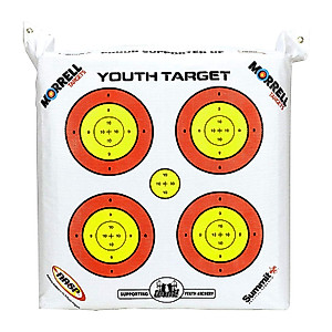 Morrell Lightweight Outdoor Portable Youth Kids Range NASP Field Point Archery Bag Target with 2 Sides and 4 Shooting Spots for 30 Pound Bows M-109