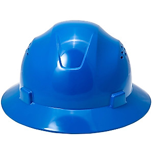 Noa Store HDPE Blue Full Brim Hard Hat with Fas-trac Suspension
