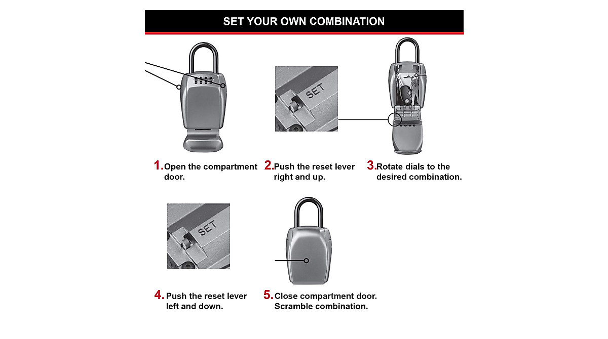Master Lock Heavy Duty Key Lock Box for Home Security