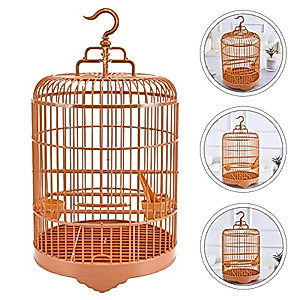 Mipcase 2 Pack Plastic Round Bird Bird cage jaulas para pajaros Bird Cages for Parakeets Cage for Parakeet