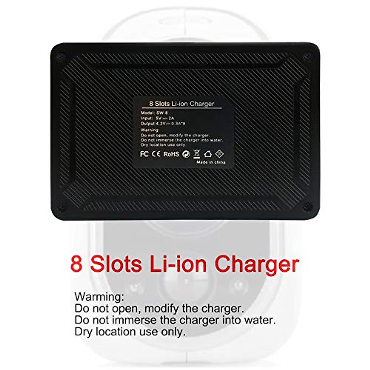 Taken Arlo Rechargeable Batteries, 24 Pack 3.7V 750mAh Recharged Battery with 8-Ports Charger for Arlo Cameras (VMC3030/VMK3200/VMS3330/3430/3530), Flashlight, Microphone