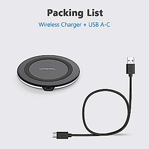 Yootech Wireless Charger,10W Max Fast Wireless Charging Pad Compatible with iPhone 14/14 Plus/14 Pro/14 Pro Max/13/13 Mini/SE 2022/12/11/X/8,Samsung Galaxy S22/S21/S20,AirPods Pro 2(No AC Adapter)
