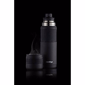 Contigo Thermal Bottle Thermalock Travel Mug, Stainless Steel Thermal Mug, Vacuum Flask, Leakproof, Coffee Mug with BPA Easy-Clean Lid, Matte Black, 740 ml