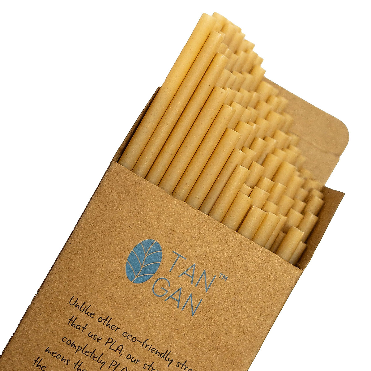 Tangan Bamboo Fiber Straws 100 PCS 7.8” | Biodegradable Eco-Friendly Compostable Disposable Drinking Straws | For Hot & Cold Drinks | BPA-free