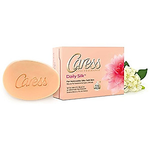 Caress Beauty Bar Soap For Women, Daily Silk With Silk Extract and Floral Oil Essence Moisturizing Body Soap for Silky, Soft Skin, 3.75 oz, 2 Bath Bars