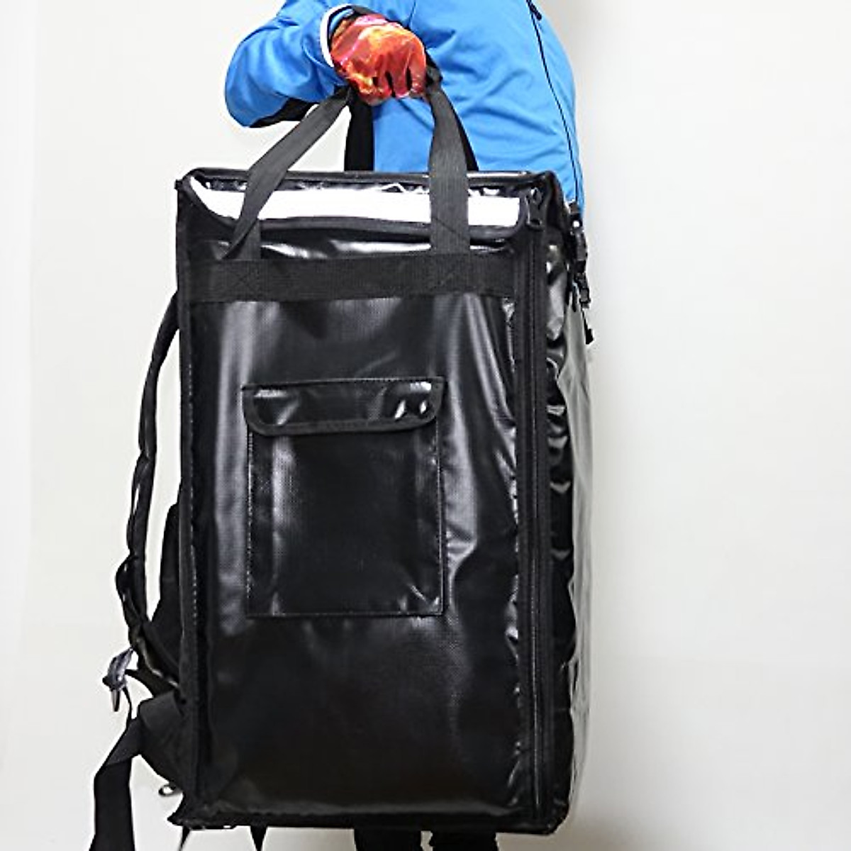 PK-86A: Backpack Food Delivery Bag with Dividers, w/3 Partitions for Hot/Cold, 16" L x 13" W x 24" H,Thermal Delivery Bags, Pizza Delivery Boxes