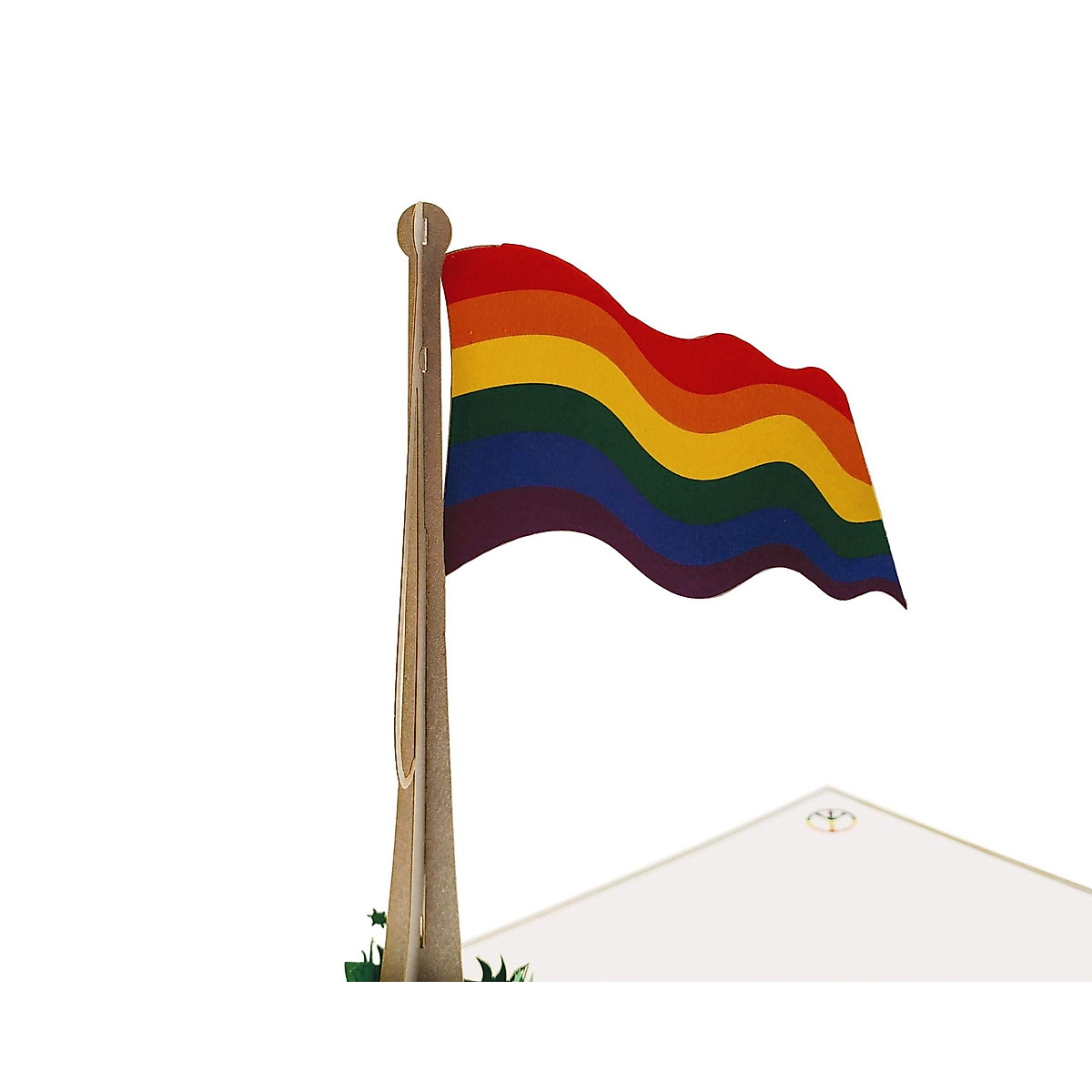 iGifts And Cards Awesome Pride Rainbow Flag 3D Pop Up Greeting Card – Gay Gift For Husband, Lesbian Present For Wife, Support For LGBTQIA Month, Unique LGBT Birthday Celebration, 6"X8"