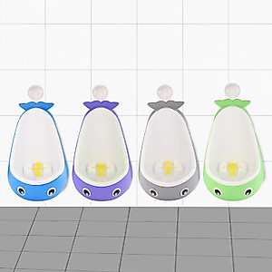 Whale Potty Training Urinal for Boys Urinal Pee Trainer，Toddler Toilet with Aiming Target - Gray