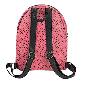 Vinyl Mini Backpack, Vegan Leather Small Fashion Backpack Purse for Girls, Teens, Women, Delia’s Backpack for Girls (Watermelon Seeds)
