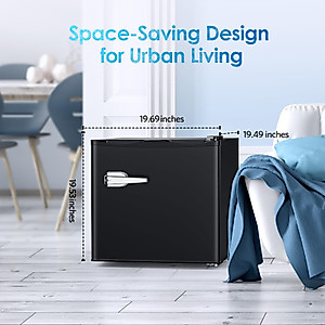 FREE VILLAGE Upright Freezer - 1.2 Cu.ft Small Upright Freezer with 5°F to -11°F, Adjustable Temperature for Singles & Small Families, Energy-Efficient, Ideal for Apartments & Dorms, Black